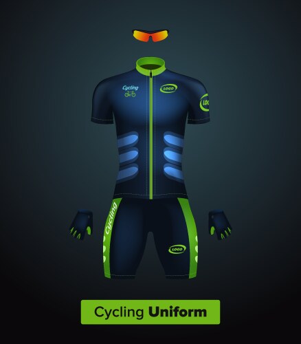 Chef uniform realistic composition with isolated Vector Image