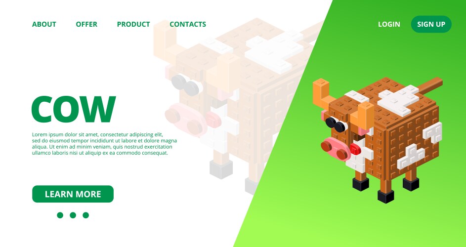 Pixel Cow Vector Images (over 730)