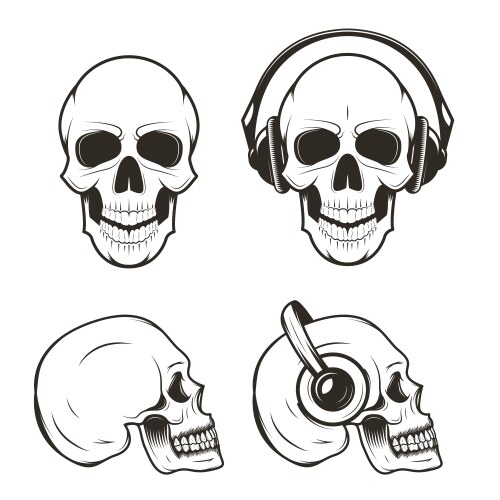 Skull Front Facing Vector Images (over 2,900)