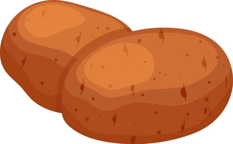 Potato cut cartoon Royalty Free Vector Image - VectorStock