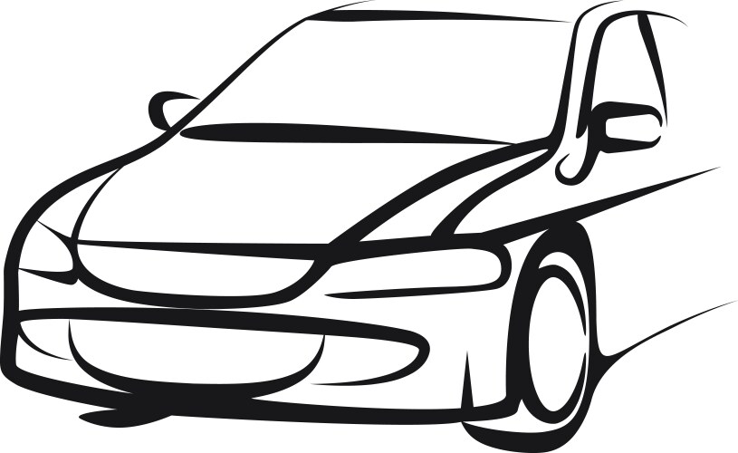 Simple with a car Royalty Free Vector Image - VectorStock