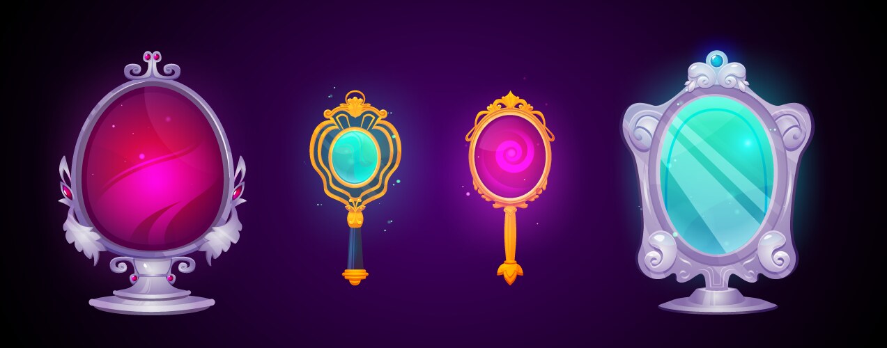 Interface for magic game cartoon design elements Vector Image