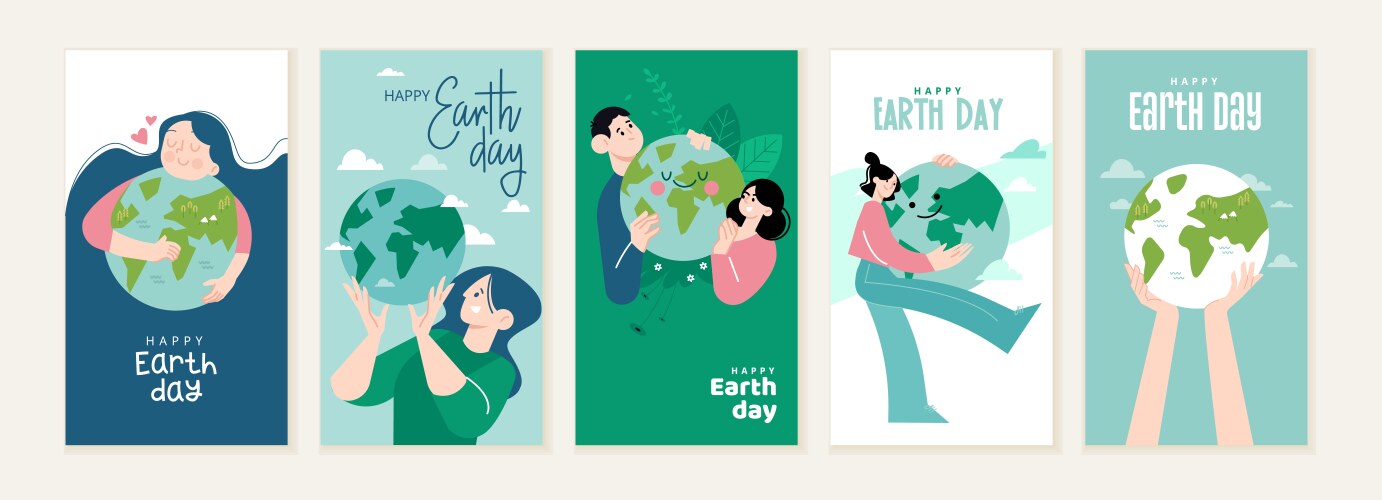 Environment and earth day ecology posters Vector Image