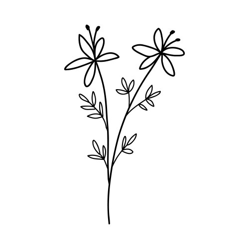 Wildflower Outline Vector Images (over 8,700)