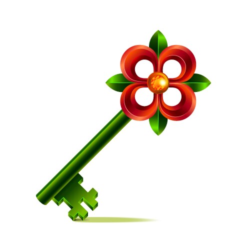 Lily flower isolated on white Royalty Free Vector Image