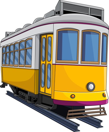 Indian train cartoon Royalty Free Vector Image
