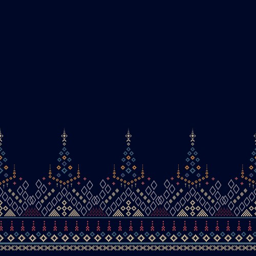 Cross stitch clothes pattern in colorful Vector Image