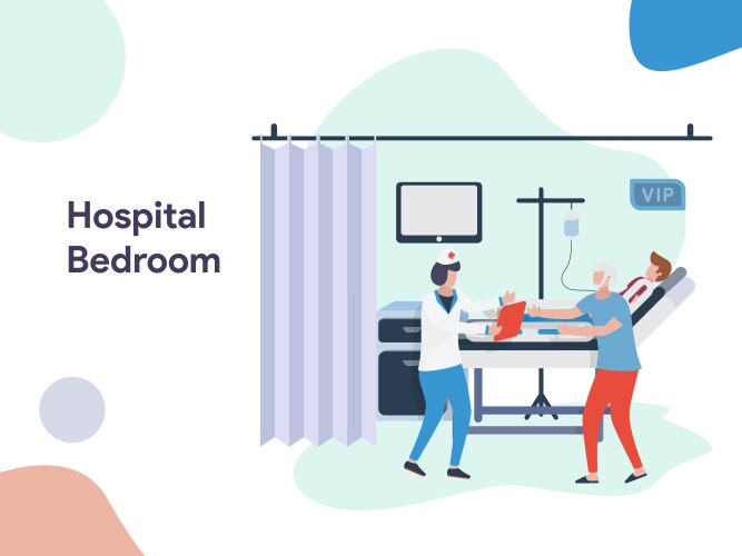 Patient hospital Royalty Free Vector Image - VectorStock