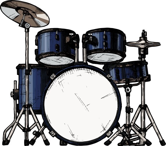 Drum kit Royalty Free Vector Image - VectorStock