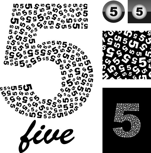 Pattern with numbers Royalty Free Vector Image