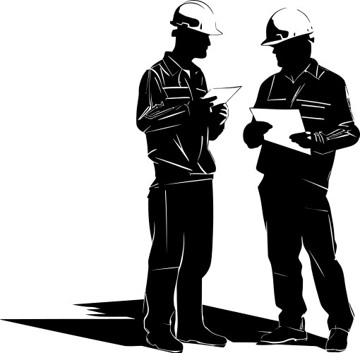 Design dexterity paper holding engineers logo Vector Image