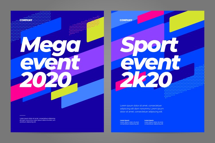 Layout poster template design for sport event Vector Image