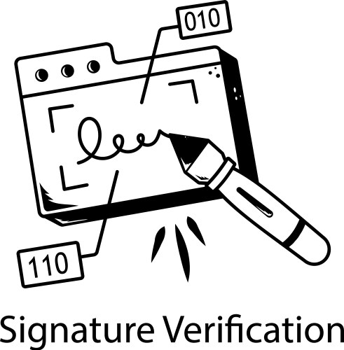 Signature scan Royalty Free Vector Image - VectorStock