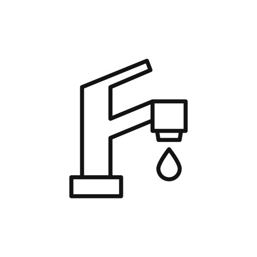 Water supply logo sign outline Royalty Free Vector Image
