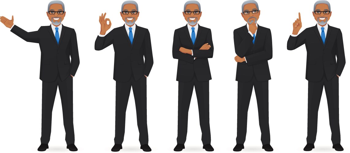 Business man set Royalty Free Vector Image - VectorStock