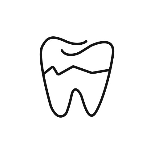 Tooth polish logo sign outline Royalty Free Vector Image