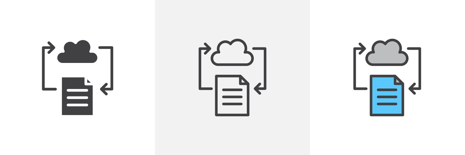 File sharing icon set on white background Vector Image