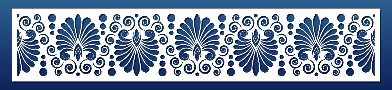 Modern laser cut panel gate design Royalty Free Vector Image