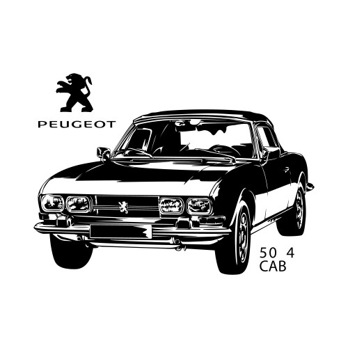 Peugeot rifter passenger van l2 2018-present Vector Image