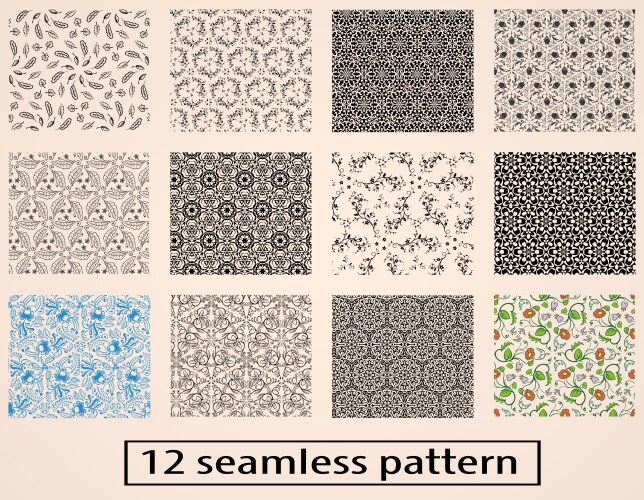 Seamless print patterns Royalty Free Vector Image