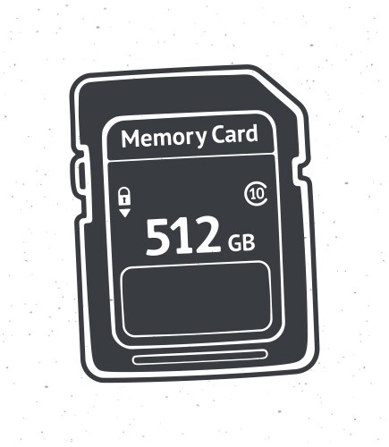 Micro sd card Royalty Free Vector Image - VectorStock