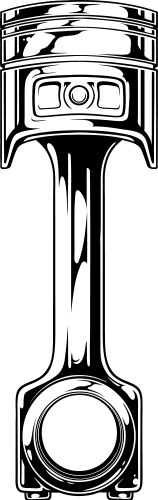 Vintage car engine piston template Royalty Free Vector Image