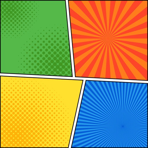 Pop art comic book strip background Royalty Free Vector