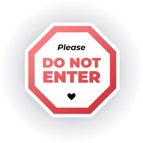 Gradient do not enter sign Royalty Free Vector Image