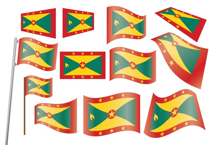 Grenada flag collection Vector Images & Graphics for Commercial Use ...
