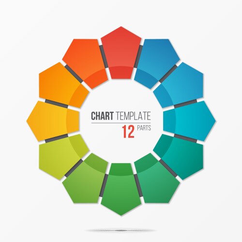 Cycle chart infographic template with 7 parts Vector Image