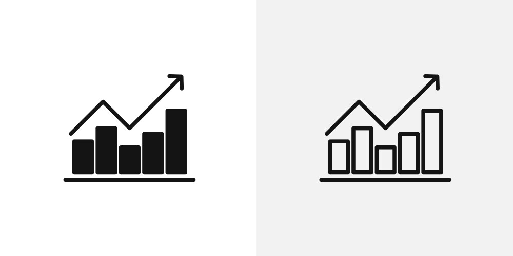 Arrow trend-down icon set down trend chart arrow Vector Image