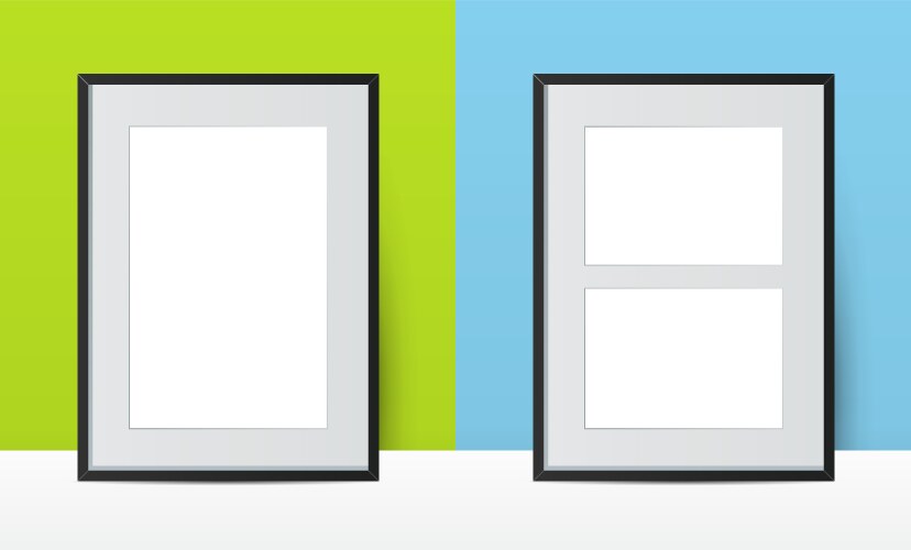 Vertical collage layout template frames for photo Vector Image