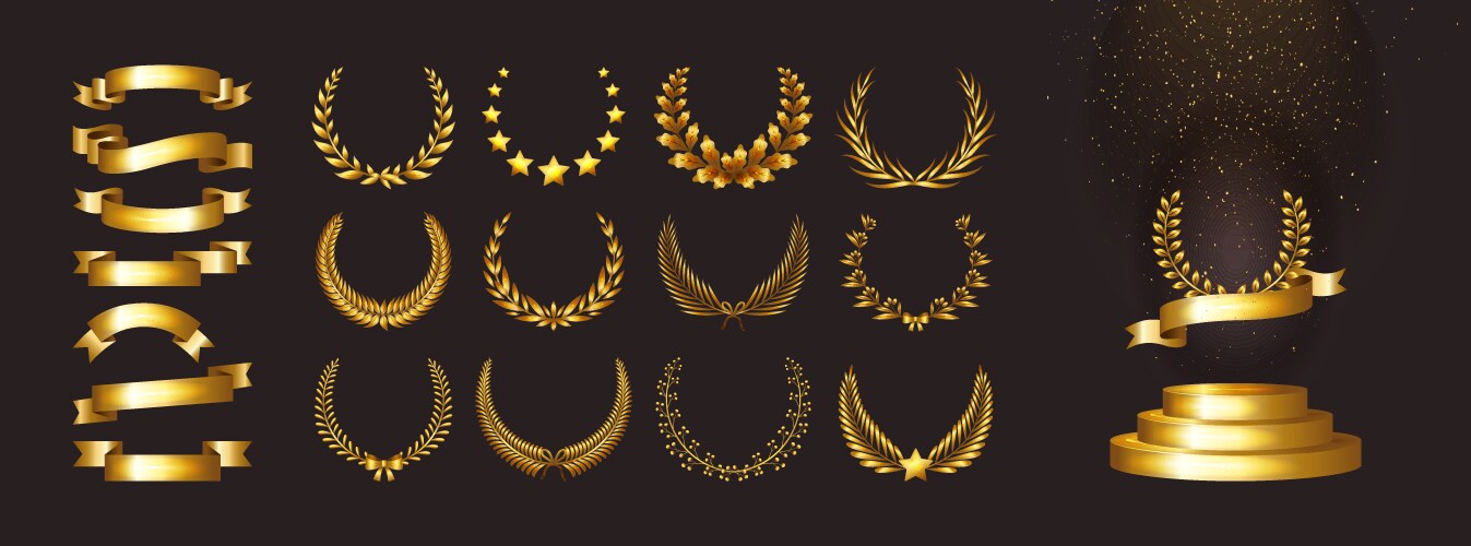Award Wreath Vector Images (over 30,000)