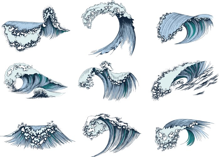 Cartoon Ocean Waves Vector Images (over 36,000)