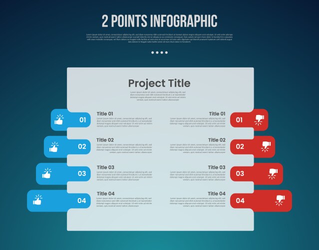 2 or two point template comparison versus things Vector Image