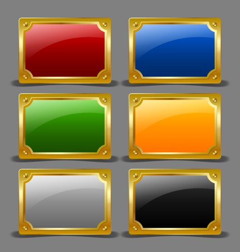 Three plaques Royalty Free Vector Image - VectorStock