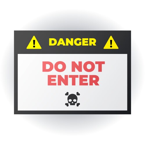 Gradient do not enter sign Royalty Free Vector Image