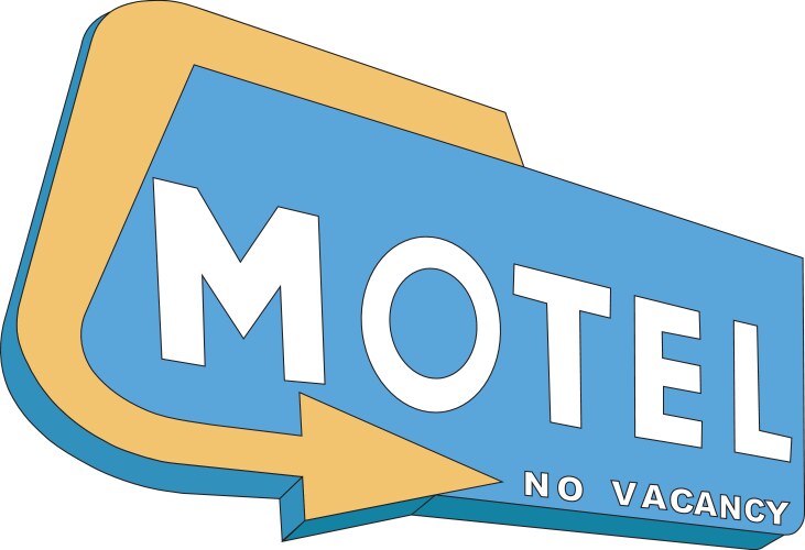 Retro Motel Sign Royalty Free Vector Image - VectorStock