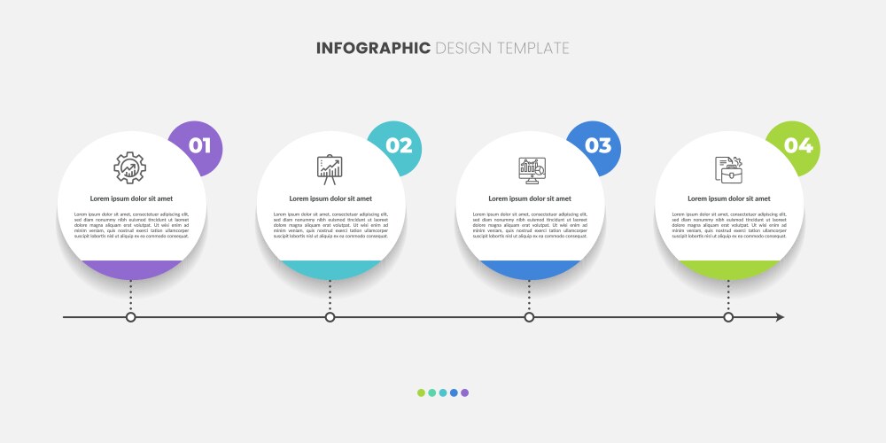 Timeline creator infographic template 5 step Vector Image
