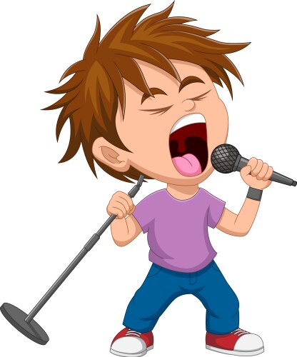 Little Boy Singing Song Vector Images (over 520)