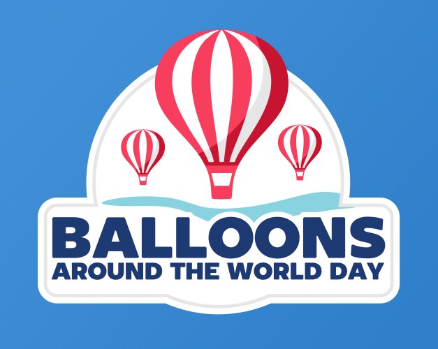 Balloons around the world day Royalty Free Vector Image