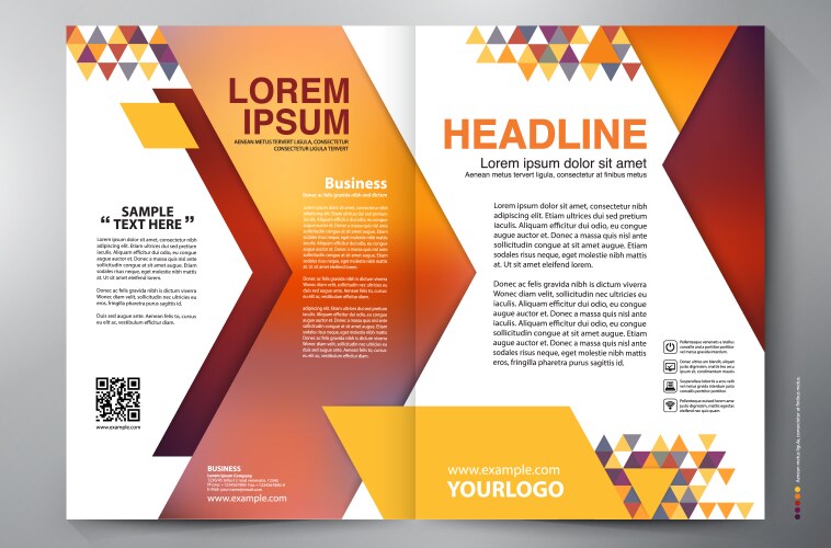 Brochure design template Royalty Free Vector Image