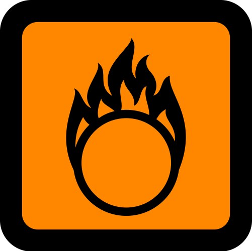 Explosive materials hazard sign promote safety Vector Image
