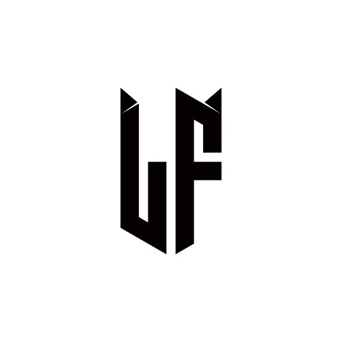 Lf logo monogram with triangle shape designs Vector Image