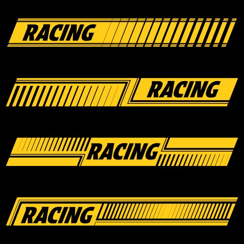 Sport car decal stripes speed lines racing Vector Image