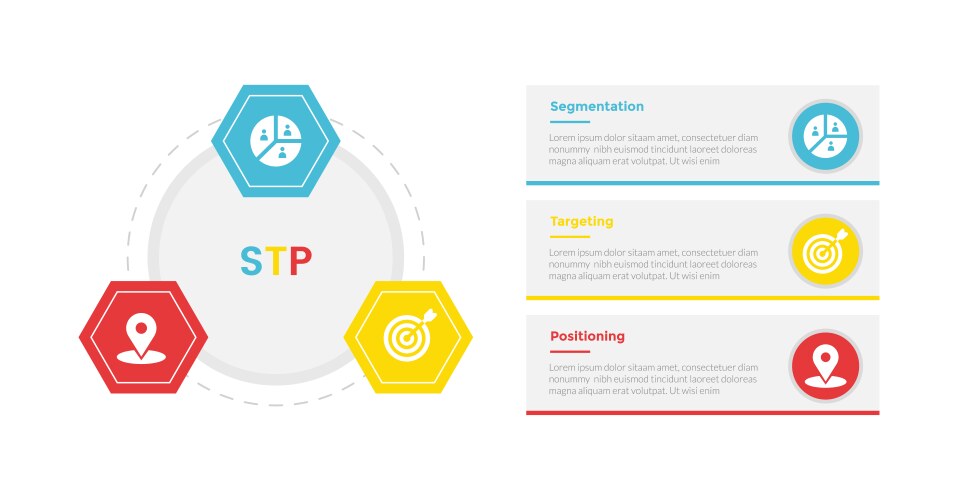 Stp marketing analysis infographics template Vector Image
