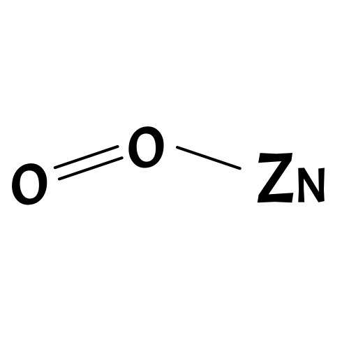 Zinc oxide is a molecular chemical formula Vector Image