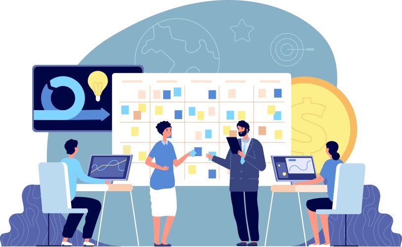 Agile project management development methodology Vector Image