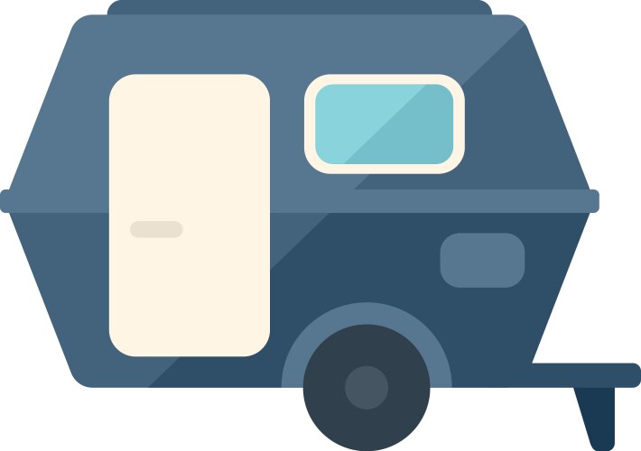 Motorhome icon outline camper caravan Royalty Free Vector