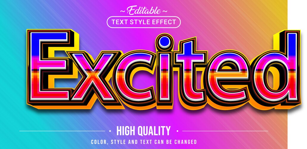 Comic text editable font effect Royalty Free Vector Image
